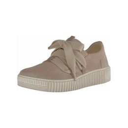 Gabor Sneaker »Sneaker Veloursleder« Beige 38 38 Verschluss: Schnürung