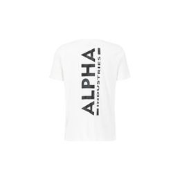 Alpha Industries T-Shirt »Backprint T-Shirt Camo Print« white/black camo M M Single Jersey Stoff