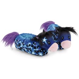 Nici Plüsch Hausschuhe »PONY STARFLOWER« im farbenfrohen Look blau multi 38/41 38/41 Süßer Hausschuh mit Schweif