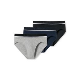 Schiesser Rioslip »95/5« 3er-Pack, mit sportlichem Logo-Webgummibund mit schmalen weißem Ansatz 910-grau-melange/blau/schwarz 8 (XXL) 8 (XXL)...
