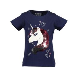 Blue Seven T-Shirt »Mädchen T-Shirts« 1 Stk. tlg. 564 - ULTRAMARIN 104 104 Mädchen T-Shirt mit Einhorndruck
