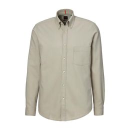 BOSS Orange Flanellhemd &raquo;Rickert_M&laquo; mit Button-down-Kragen Light Beige271 S - N-Gr N-Gr S Flanellhemd von BOSS Orange Menswear