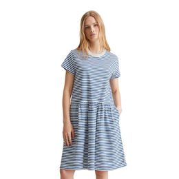 Marc O'Polo MARC O'POLO DENIM Jerseykleid Seitennahttaschen fein geringelt Medium Blue XS - N-Gr N-Gr XS Knielanges Kleid von Marc O'Polo Denim