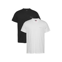 Tommy Jeans T-Shirt Packung, 2er-Pack, 2 Stk. tlg. mit dezentem Logo Black /Ecru XL XL 2er-Pack T-Shirts von Tommy Jeans