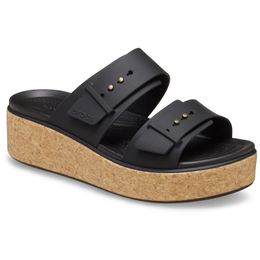 Crocs Keilpantolette »Brooklyn Cork Buckle«, Keilsandale, Plateausandale mit LiteRide Schaumfußbett schwarz 41 41 Modische Pantolette mit Plateau...