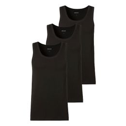 BOSS Unterhemd »Tank Top 3P CO« Packung, 3 Stk. tlg., mit Rippbündchen Black001 XL (54) XL (54) Baumwollunterhemden im Dreierpack von BOSS