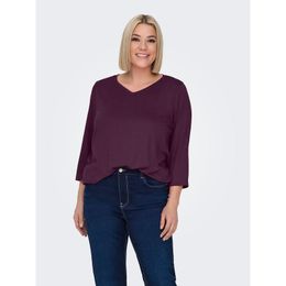 Only Carmakoma Damen Only CARMAKOMA 3/4-Arm-Shirt &raquo;CARCARLINNE V-NECK 3/4 TOP JRS BF&laquo; L