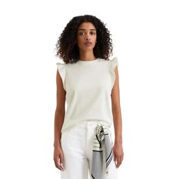 Marc O'Polo MARC O'POLO DENIM Shirttop Silky White S S T-Shirt mit Volant von Marc O'Polo Denim