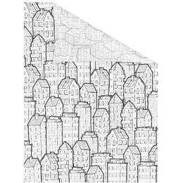 LICHTBLICK ORIGINAL Fensterfolie »Stadt« 1 Stk. blickdicht strukturiert Klebepunkte selbstklebend, Sichtschutz schwarz/weiß B/L: 50 cm x 50 cm