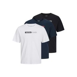 Jack & Jones PlusSize JACK & JONES PLUSSIZE Rundhalsshirt »JJECORP LOGO TEE PLAYSS NECK 3PK MP PLS« 3 Stk. tlg. Black 6XL 6XL T-Shirt von Jack & Jones Plus Size