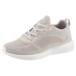 Skechers Damen Sneaker &raquo;Bobs Squad - Tough Talk&laquo; Freizeitschuh, Halbschuh, Schn&uuml;rschuh mit Skech-Knit beige 37