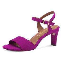 Tamaris Sandalette, Trichterabsatz, Abendschuh mit verstellbarem Fesselriemchen fuchsia 42 42 Elegante Sandale in veganer Verarbeitung