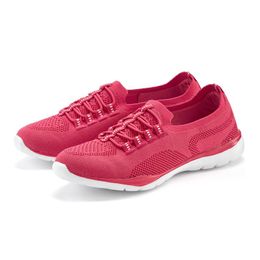 Lascana Sneaker »Slipper, Halbschuh, leichtes Meshmaterial« zum Reinschlüpfen mit elastischen Schnürbändern VEGAN pink 41 41 Sneaker mit...