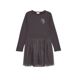 s.Oliver JUNIOR Sweatkleid Ohne Taschen mit Rock aus Tüll plum 122 - N-Gr N-Gr 122 Kleid von s.Oliver JUNIOR