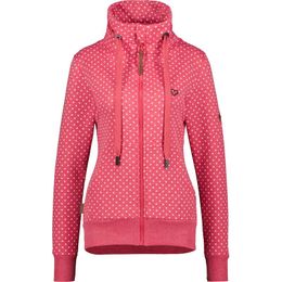 ALIFE & KICKIN Kapuzensweatjacke &raquo;Damen VivianAK B&laquo; fuchsia dots S S Gemusterte Sweatjacke VivianAK B von alife and kickin - Dein Allroundtalent...