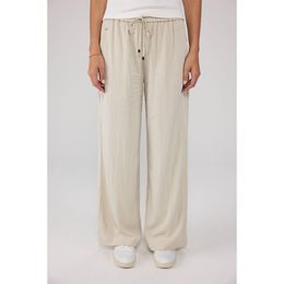 LIEBLINGSST&Uuml;CK LIEBLINGSST&Uuml;CK Stoffhose &raquo;LS-054&laquo; mit Leistentaschen beige 40 - N-Gr N-Gr 40 Weite Hose aus flie&szlig;endem Material von Lieblingsst&uuml;ck