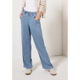 Cecil Webhose »Style Neele« mit eelastischem Bund und Tunnelzug light blue used wash L (42) - Länge 30 Länge 30 L (42) Wide Leg Jeans von Cecil