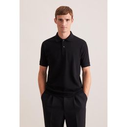 Seidensticker Herren Seidensticker Poloshirt &raquo;Regular&laquo; Polo Uni schwarz S