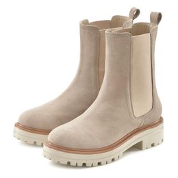 ELBSAND Chelseaboots aus Leder, Schlupfstiefel, Ankle Boots sand 41 41 Modischer Stiefelette aus weichem und hochwerigem Leder