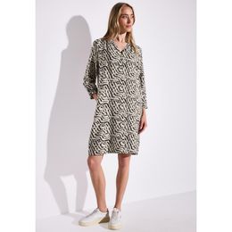 Street One Sommerkleid Eingrifftaschen mit All-Over Print moonstone sand 44 - N-Gr N-Gr 44 Kleid von Street One