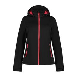 Icepeak Softshelljacke &raquo;D SOFTSHELLJACKE BOISE&laquo; 1 Stk. tlg. mit Kapuze Wasserdicht & Winddicht HOT PINK-schwarz 34 34 Wassers&auml;ule 8000 mm:...