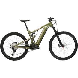 KROSS &raquo;E-MTB Soil Boost 2.0 27, 5 Zoll khaki&laquo; 12 Gang Shimano Deore SLX M7100 Schaltwerk Kettenschaltung Mittelmotor 250 W braun+schwarz