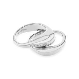 Calvin Klein Ring-Set »Multipack Schmuck Edelstahl Fingerringe Ringset Damenringe DROPS« edelstahlfarben 52 CK Schmuck - Schmuckset Damenringe
