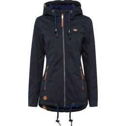 Ragwear Funktionsjacke »ZUZKA« mit Kapuze stylische Übergangs-Outdoor-Jacke Water repellent coating NAVY M M Vegan, von PETA verifizierte, leichte...