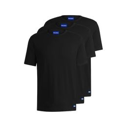 HUGO BLUE T-Shirt »BLUE Naolo« Packung, 2 Stk. tlg. mit kleinem Label am Saum Black001 L L Kurzarm T-Shirt für angenehmen Tragekomfort