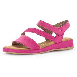 Gabor Sandalette »RHODOS«, Sommerschuh, Sandale, Keilabsatz, aus der TV-Werbung, Weite G pink 44 44 Mit Klettverschluss und kleinem Stretcheinsatz