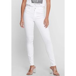 Only Ankle-Jeans »ONLBLUSH MID SK RW ANK DNM REA0730 NOOS« skinny fit, Denim/Jeans, Baumwollmischung, ausgefranst, unifarben white XL (42) - Länge...