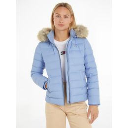 Tommy Jeans Daunenjacke »BASIC HOODED DOWN JACKET« mit Kapuze mit Fellimitat an der Kapuze & Logo-Flag June Iris S (36) S (36) Daunenjacke von...