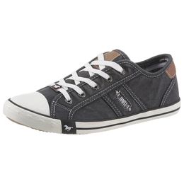 Mustang Shoes Sneaker, Freizeitschuh, Halbschuh, Schn&uuml;rschuh mit Mustang Markenlabel schwarz 38 (5) 38 (5) Sommerlicher Sneaker mit Label