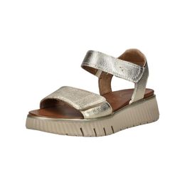 Tamaris Damen Keilsandalette &raquo; Sandalen Leder&laquo; gold 39