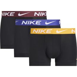 NIKE UNDERWEAR Trunk »TRUNK 3PK« Packung, 3er, 3 Stk. tlg., mit NIKE Logo-Elastikbund BLK UNI GLD/DEEP NGHT/DRK TM RED WB S S 3er-Pack Trunk von...
