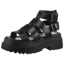 Buffalo Sandalette »PLUTO GLD«, Plateausandale, Festival-Sandale mit verstellbaren Schnallen schwarz 38 38 Angesagte Sandale im coolen Look