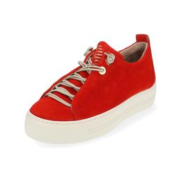 Paul Green Sneaker »Sneaker Veloursleder« Rot 39 39 Verschluss: Schnürung