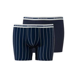 Tom Tailor Lange Unterhose »Kentucky« 2 Stk. tlg., bequem, eng, elastisch, atmungsaktiv, Baumwollmix, Logobund blau-dunkel-streifen 8 (XXL) 8 (XXL)...