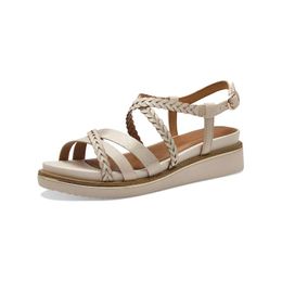 Tamaris Keilsandalette »Sandalen Leder/Synthetik« Ivory 42 42 Verschluss: Schließe