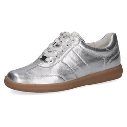 Caprice Plateausneaker, Freizeitschuh, Halbschuh, Schnürschuh mit gepolstertem Schaftrand silberfarben 36 36 Schnürschuh in bequemer Schuhweite