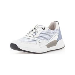 Gabor Sneaker »Sneaker Leder/Mesh« Weiß/Blau 40 40 Verschluss: Schnürung