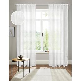 Andas Gardine &raquo;Tursik&laquo; Faltenband 1 Stk. tlg. Blickdicht, Leinenlook, Polyester wei&szlig; Leinenstruktur, Polyester