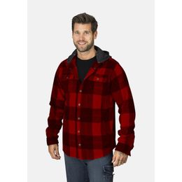 HERO by John Medoox Kapuzenhemd »Overshirt HUNTER Workwear Arbeitshemd mit Kapuze« Arbeitshemd mit Kapuze Funktionsqualität für Herren red block...