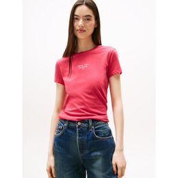 Tommy Jeans Damen Kurzarmshirt &raquo;TJW SLIM ESS LOGO 1 TEE EXT&laquo; XS (34)