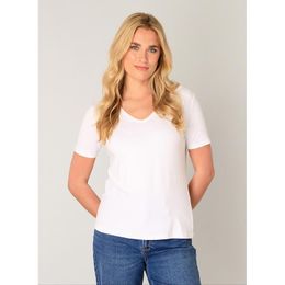 Base Level T-Shirt »Yanic« mit V-Ausschnitt white 40 40 Shirt von Base Level