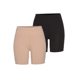 Tamaris Radlerhose zum Unterziehen unter Kleidern und Röcken - im Set puder, schwarz 34 - N-Gr N-Gr 34 Radlerhose von Tamaris