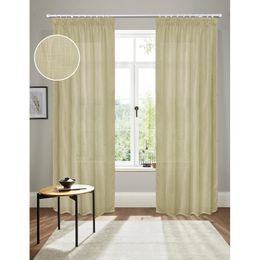 Andas Gardine &raquo;Tursik&laquo; Faltenband 1 Stk. tlg. Blickdicht, Leinenlook, Polyester beige Leinenstruktur, Polyester