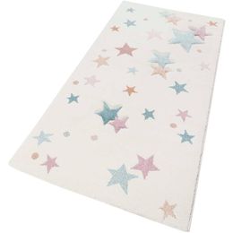 Esprit Kinderteppich »Jonne ESP-4639« rechteckig 13 mm Höhe Kurzflor, Sterne in pastell Farben, Kinderzimmer beige-rosa-blau Obermaterial: 100%...