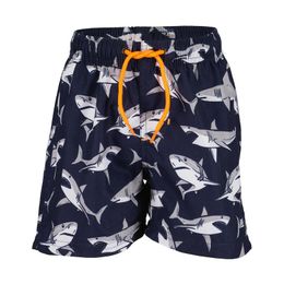 Blue Seven Badehose »Jungen Badeshorts« 1 Stk. tlg. Allover Druck 564 - ULTRAMARIN 116/122 116/122 Jungen Badeshorts mit Hai Alloverprint