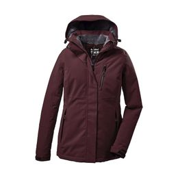 Killtec Outdoorjacke »KOW 170 KG WMN JCKT« Damen Funktionsjacke: wasserdicht, atmungsaktiv, abnehmbare Kapuze weinrot 22 22 Damen Funktionsjacke in...